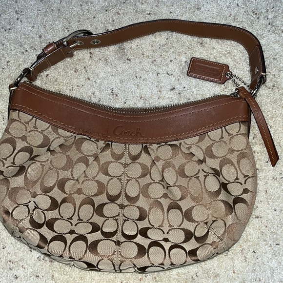 Coach | Bags | Coach D993f3740 Hobo Brownbrown Leather Signature Bag ...